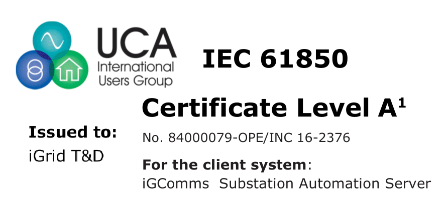 DNV-KEMA IEC 61850 certification - iGrid T&D